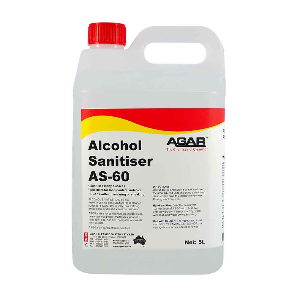 Agar AS60 Alcohol Surface Sanitiser Residue free Fast-Drying Formula ...