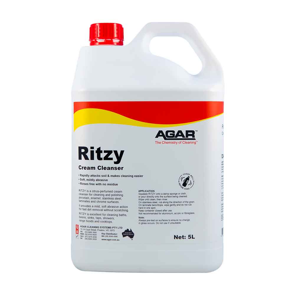 Agar Ritzy Cream Cleanser for Kitchens and Bathrooms 5L – Janitorial Depot